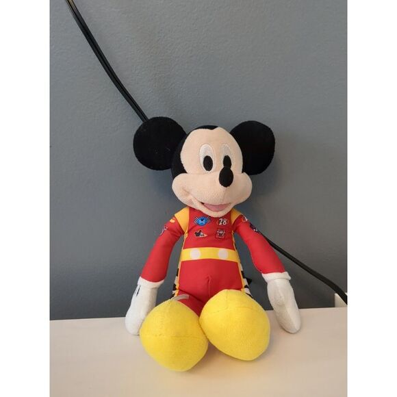 Disney | Toys | Mickey Mouse Nascar Race Car Driver Plush Pit Crew ...